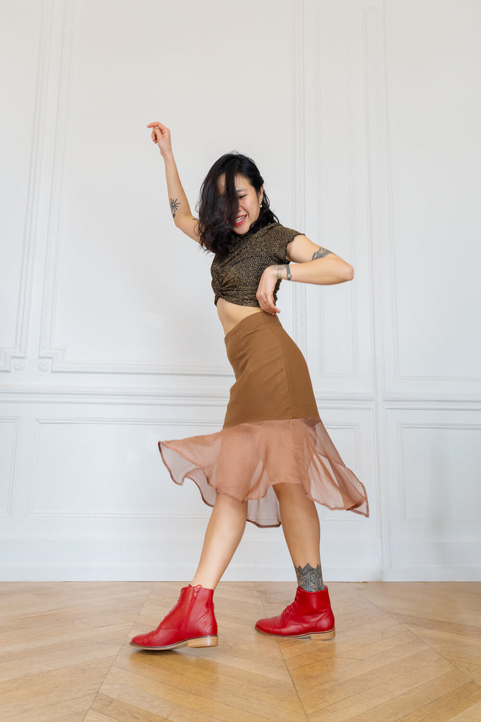 Mama Rubie - Bottines Rouges en Cuir – Swivells