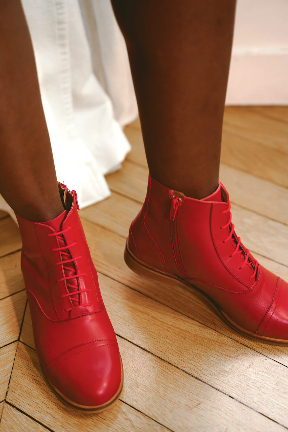 Mama Rubie - Bottines Rouges en Cuir – Swivells